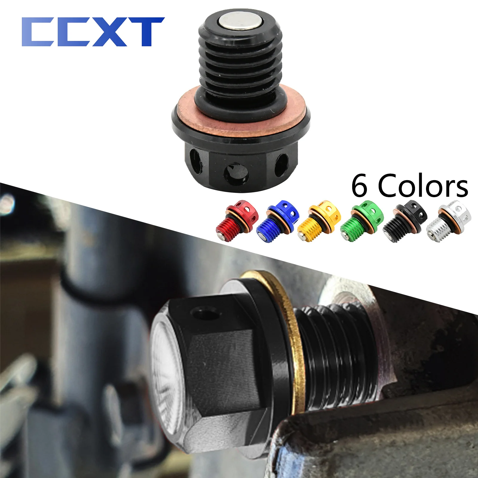 Motorcycle-Accessories-M12-Magnetic-Oil-Sump-Nut-Drain-Oil-Plug-Screw ...