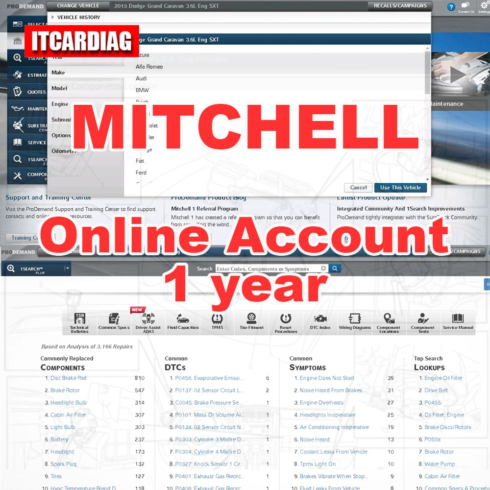 2024-Mitchell-One-Year-Online-Account-Car-Diagnostic-Software-for-TPMS ...