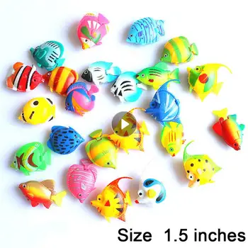 10pcs Plastic Fake Fish Floating Artificial Fish Mini Tropical Fish ...