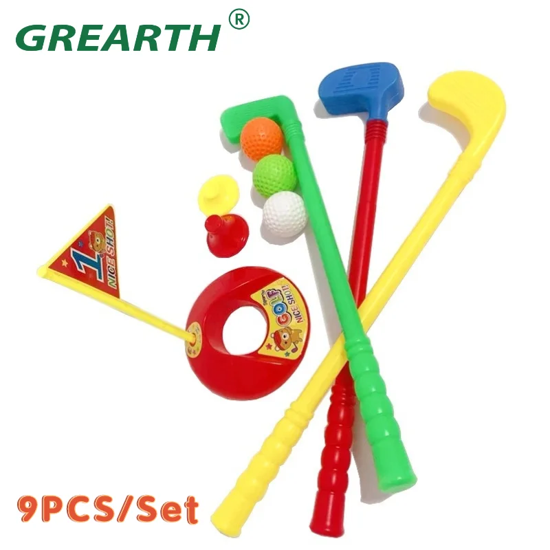 9PCS-Set-Golf-Set-Kids-Children-Indoor-Outdoor-Multicolor-Ball-Golf ...