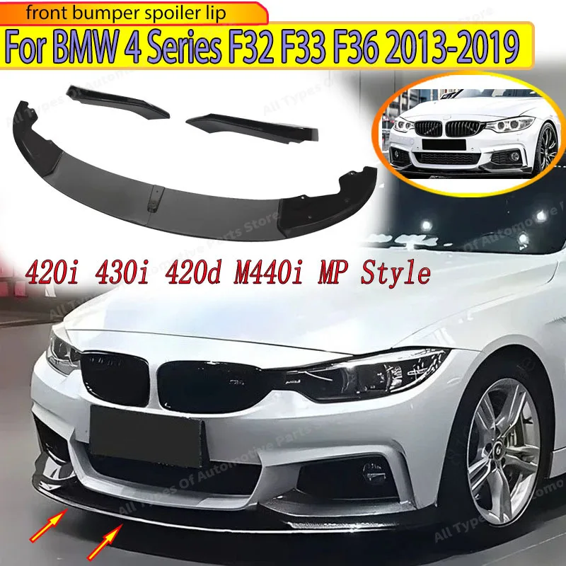 Front Bumper Spoiler Lip for BMW 4 Series F32 F33 F36 420i 430i 420d ...