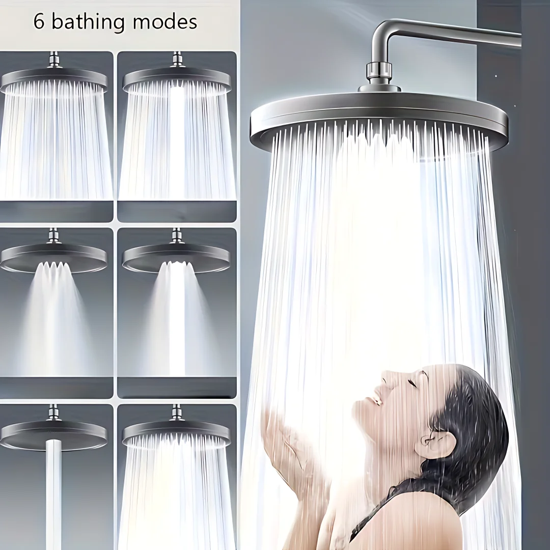 Six-speed-Adjustable-Overhead-Shower-Head-High-Pressure-Shower-Head ...