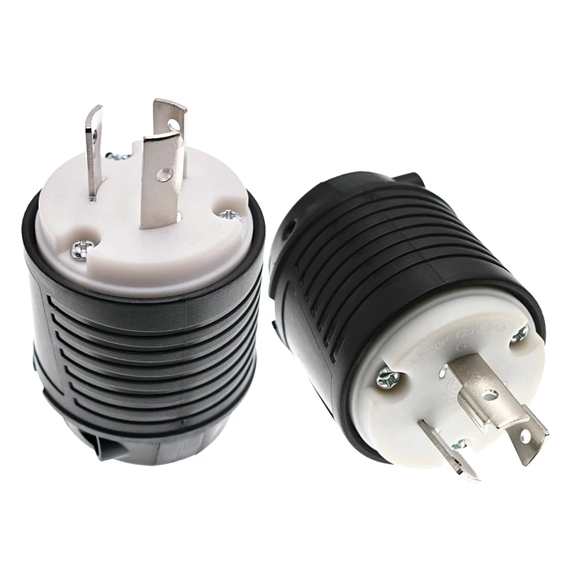 American male three-pin NEMA L5-20R 20A/125V high power assembly plug ...