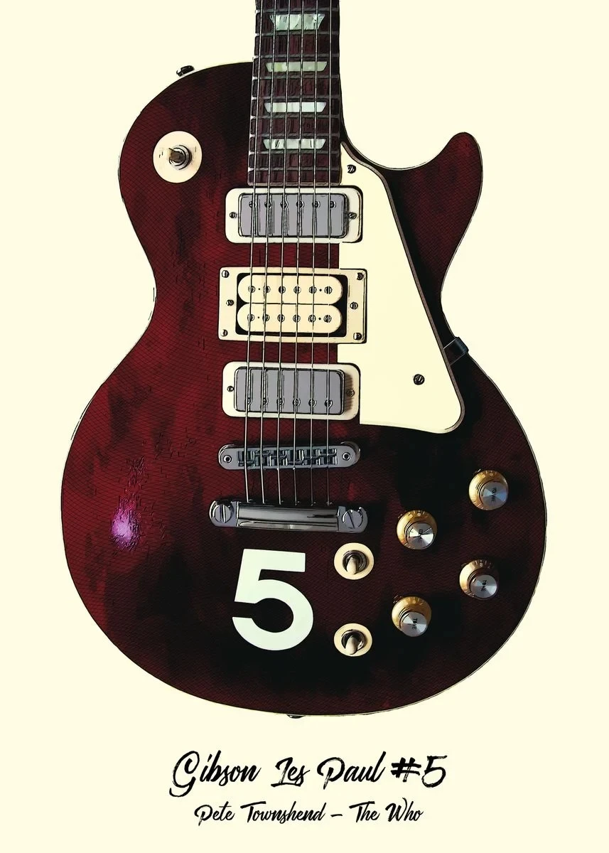 Famous Guitars Posters Musical Instrument Canvas Painting Retro Music ...