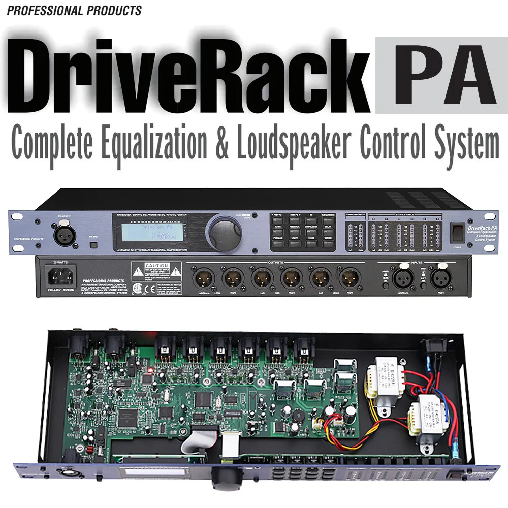 Loudspeaker Management System 2 in 6 out DriveRack PA DSP Digital ...