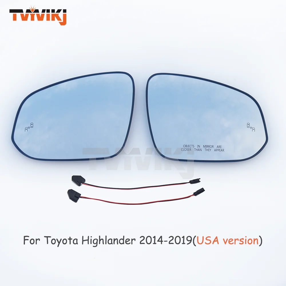 Left Right Side rearview mirror glass lens For Toyota Highlander USA ...