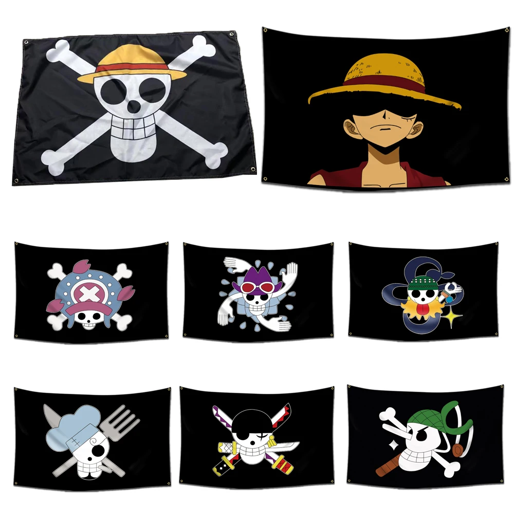 Bandera colgante de One Piece, 60x90cm, Monkey D. Luffy Skull Tony ...