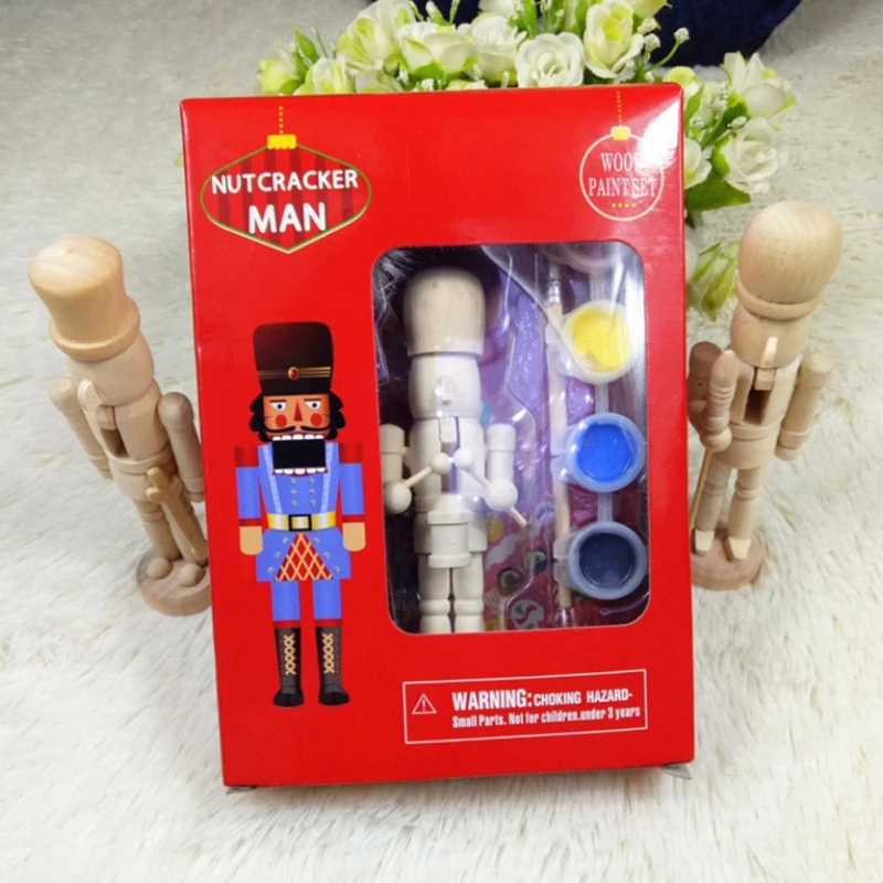 Wooden-Unfinished-Nutcracker-Figurines-DIY-Blank-Unpainted-Nutcracker ...