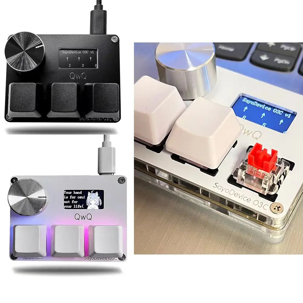 Pink-SayoDevice-OSU-O3C-Rapid-Trigger-Hall-Switches-Wooting-Magnetic ...