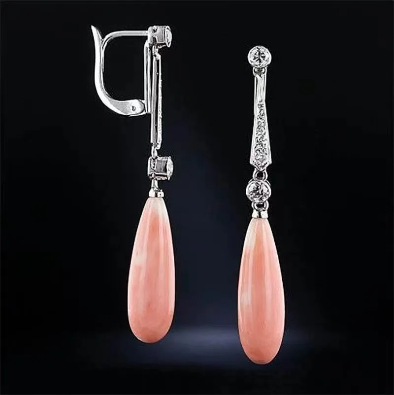 Earring Coral Orange Gold | Orange Coral Jewelry Earrings - Trendy ...