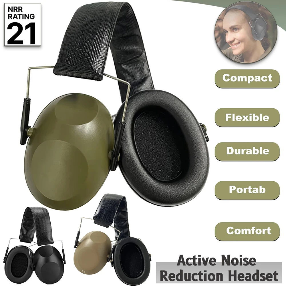 Noise Reduction Safety Ear Muffs Shooters Hearing Protection Earmuffs ...