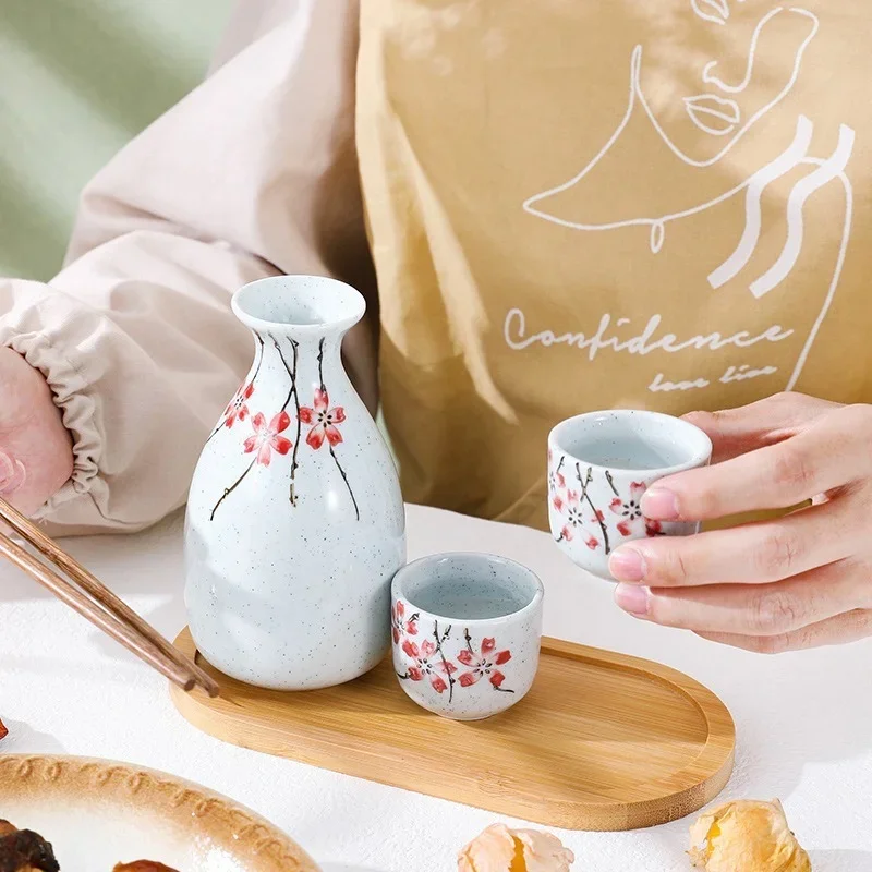 Ceramic Wine Set Japanese Clay Sake Pot Wine Cup Household Wine ...