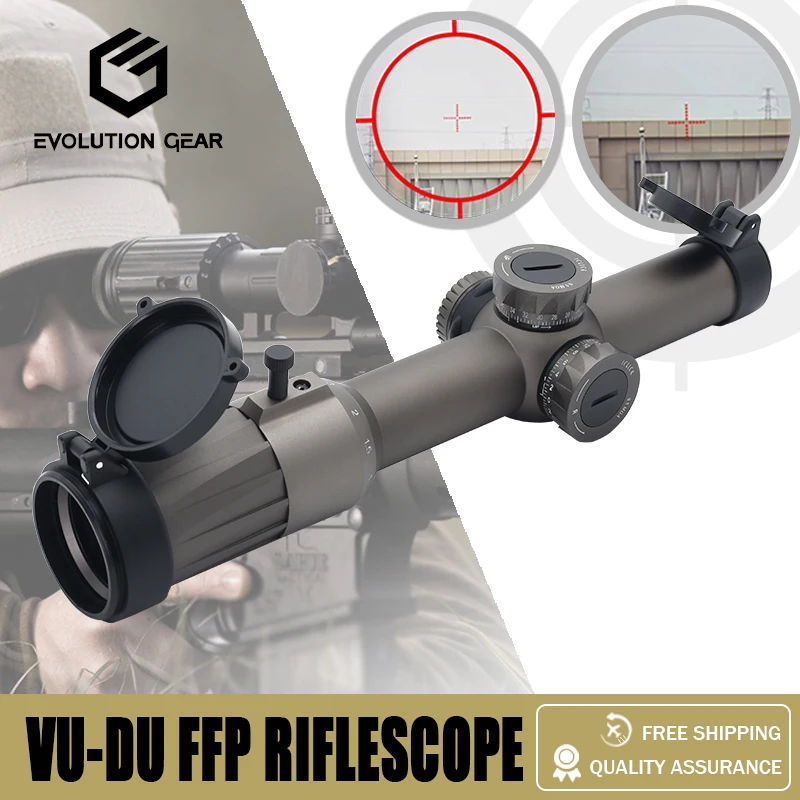 Evolution-Gear-FDE-Vudu-FFP-LPVO-SR1-Reticle-1-6x24MM-Riflescope-30mm ...