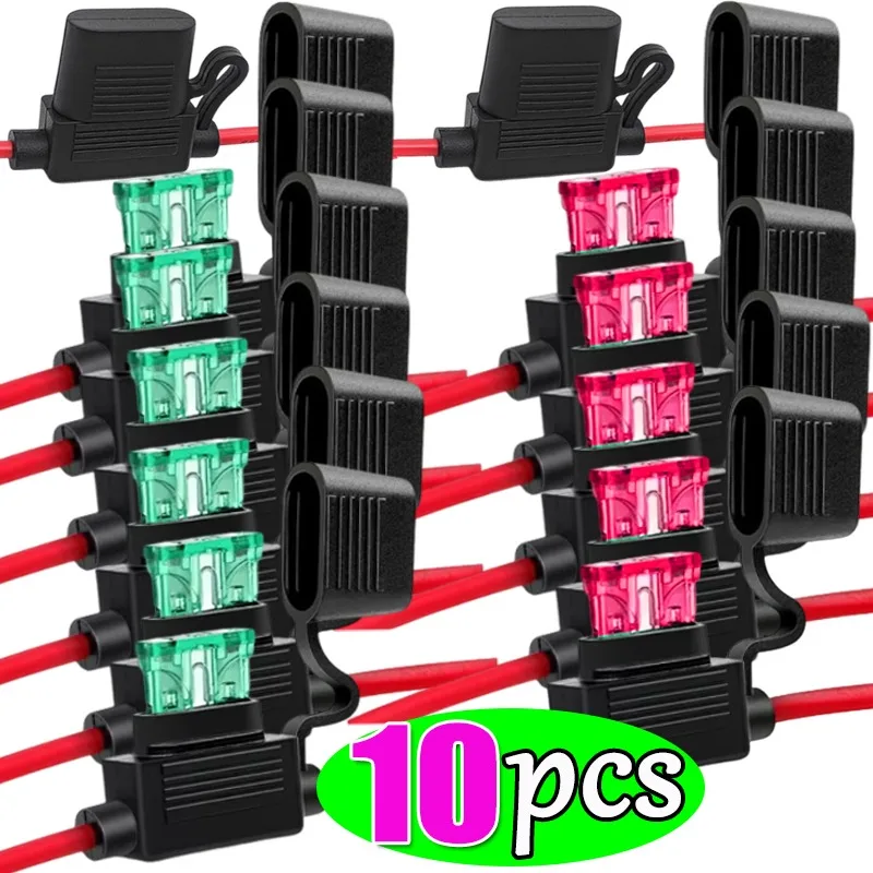 5/10pcs Mini Blade Car Fuse Holder Waterproof Fuse Socket in Line ...