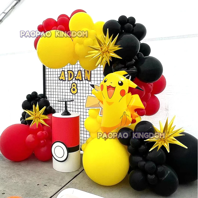 Kit de arco de guirnalda de globos de Pokémon Pikachu, decoraciones de ...