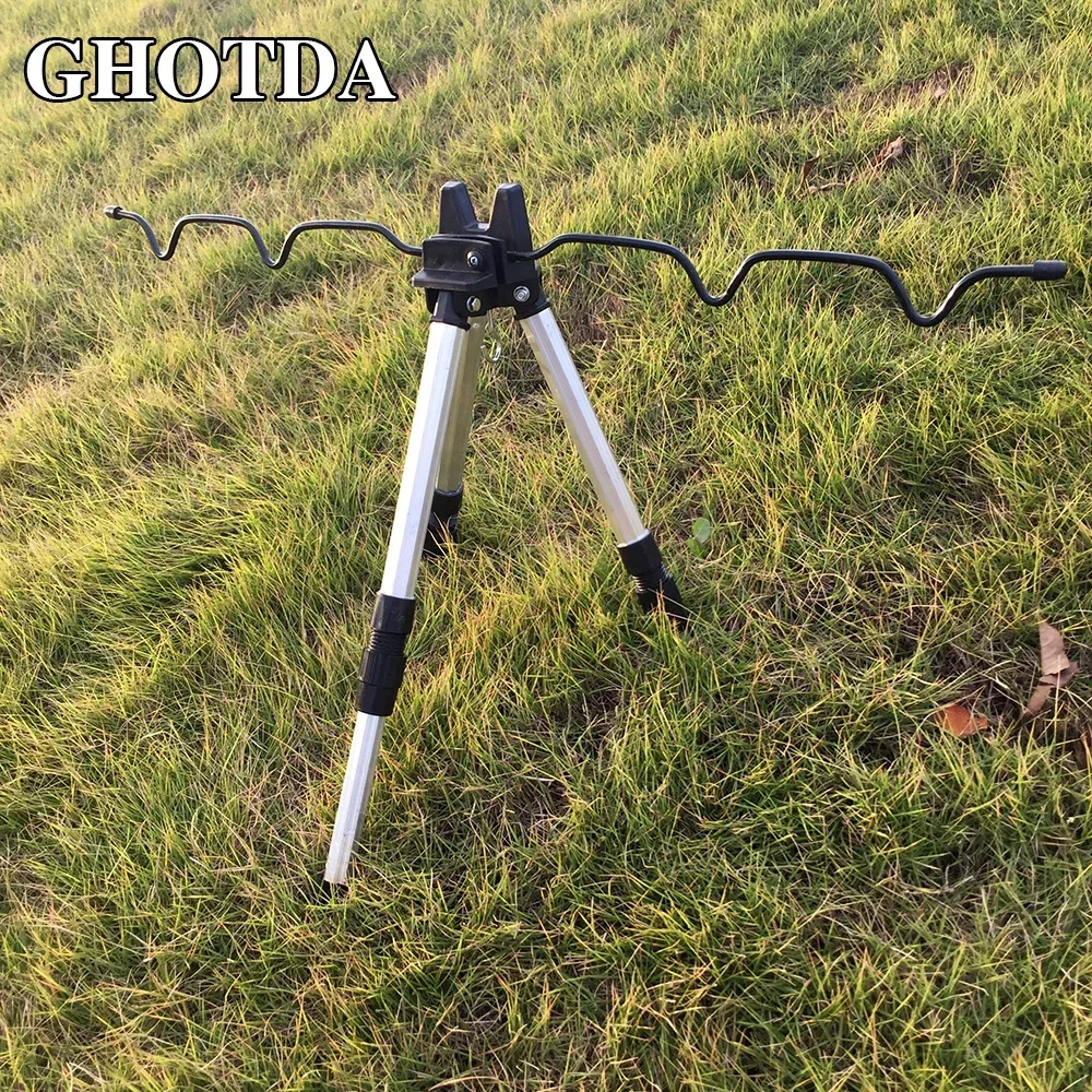 GHOTDA-Telescopic-Adjustable-Fishing-Rod-Tripod-Stand-Holder-Aluminum ...