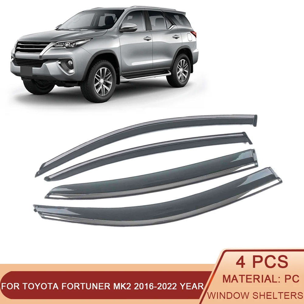 For Toyota Fortuner MK2 2016 2022 Car Window Sun Rain Shade Visors ...
