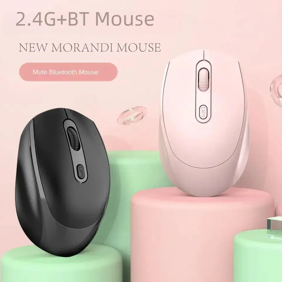 2-4G-Rechargeable-Dual-Mode-Wireless-BT-Mouse-BT-5-2-USB-Receiver ...