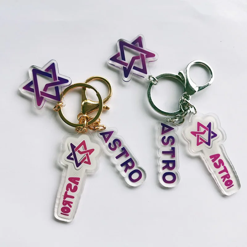Kpop ASTRO Acrylic Keychain New Key Chain Accessories Key Ring Cute ...
