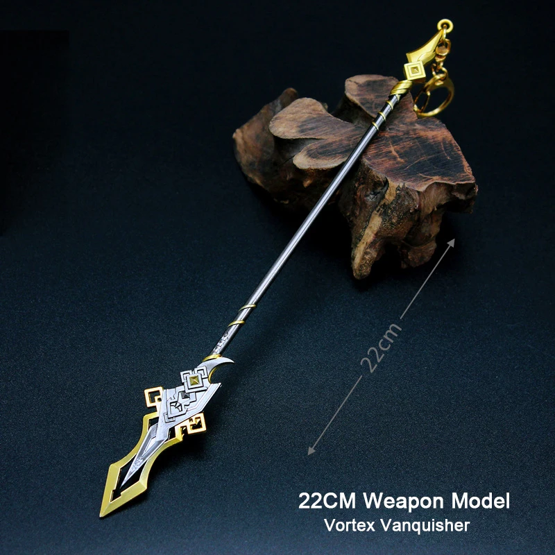 22CM-Spear-Weapon-Metal-Model-Genshin-Impact-Zhong-Li-Vortex-Vanquisher ...