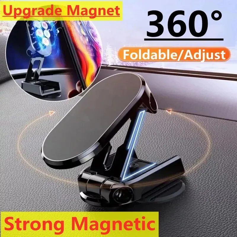 Magnetic-Car-Phone-Holder-Mount-Folding-Magnet-Smartphone-Mobile-Stand ...