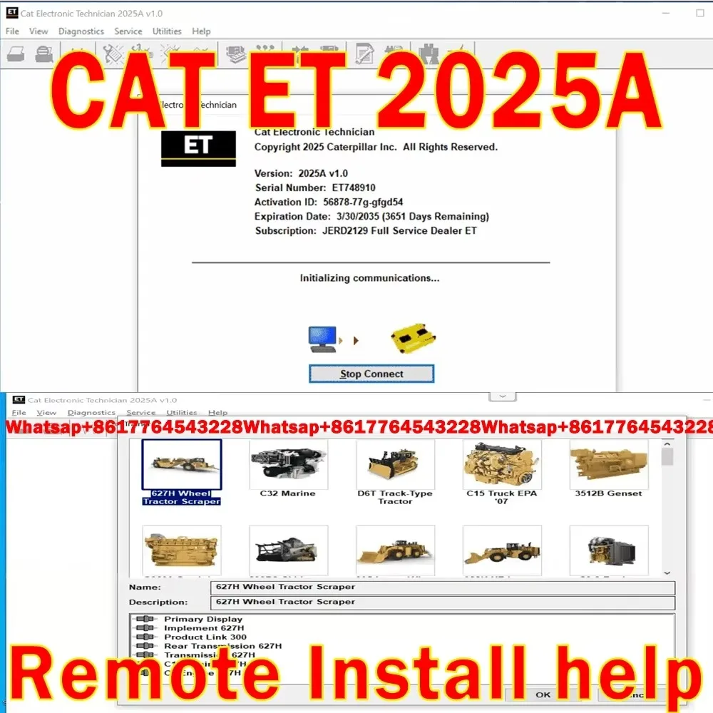 For Cat ET 2025A 2019B+Keygen Electronic Technician Diagnostic Software ...