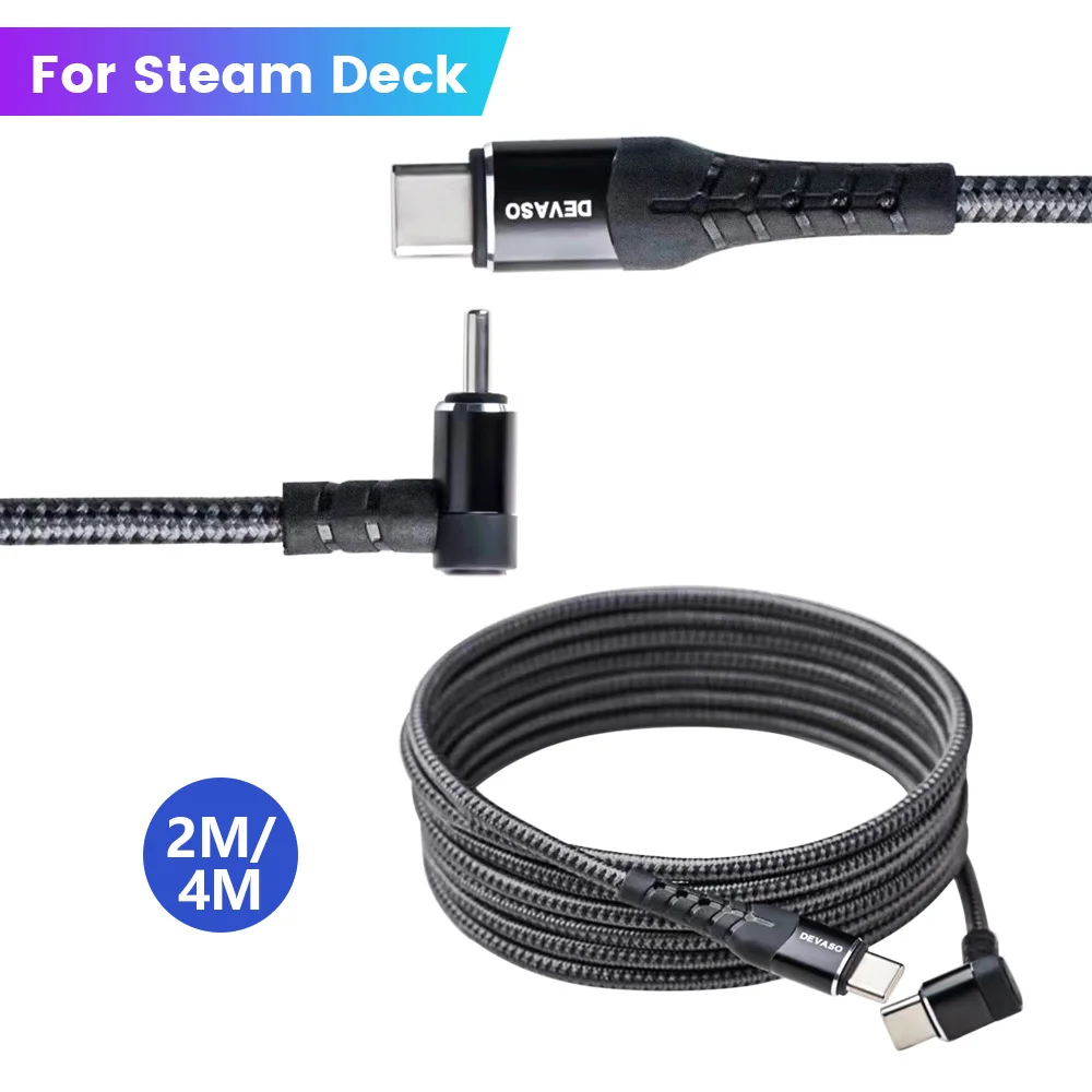 2/4 Meters Cable Line For Steam Deck Game Console Elbow Bracket Data ...