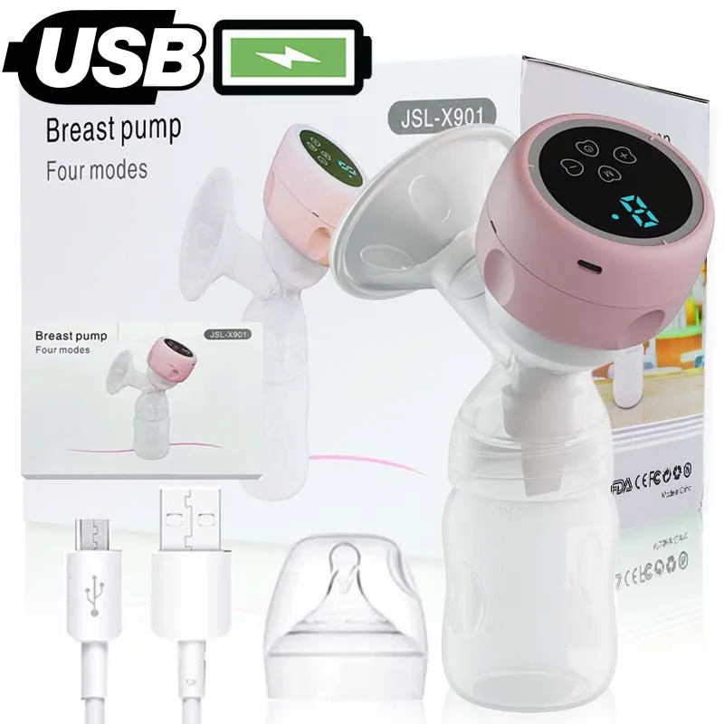 Automatic Electric Breast Pump Rechargable Portable Breast Pump Silent ...