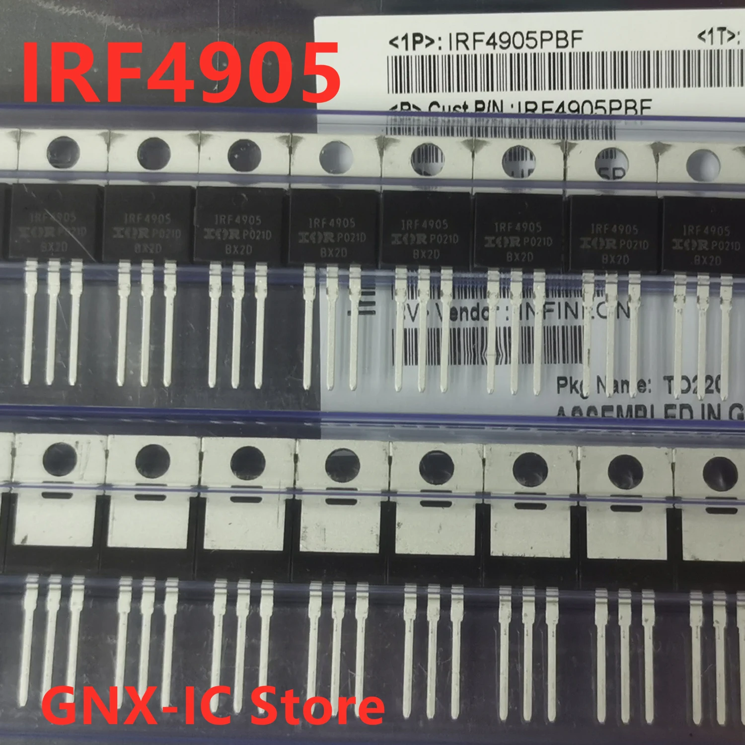 10 pces 100 pces 100% original real novo irf4905 74a 55v 0.02Ω 200w ...