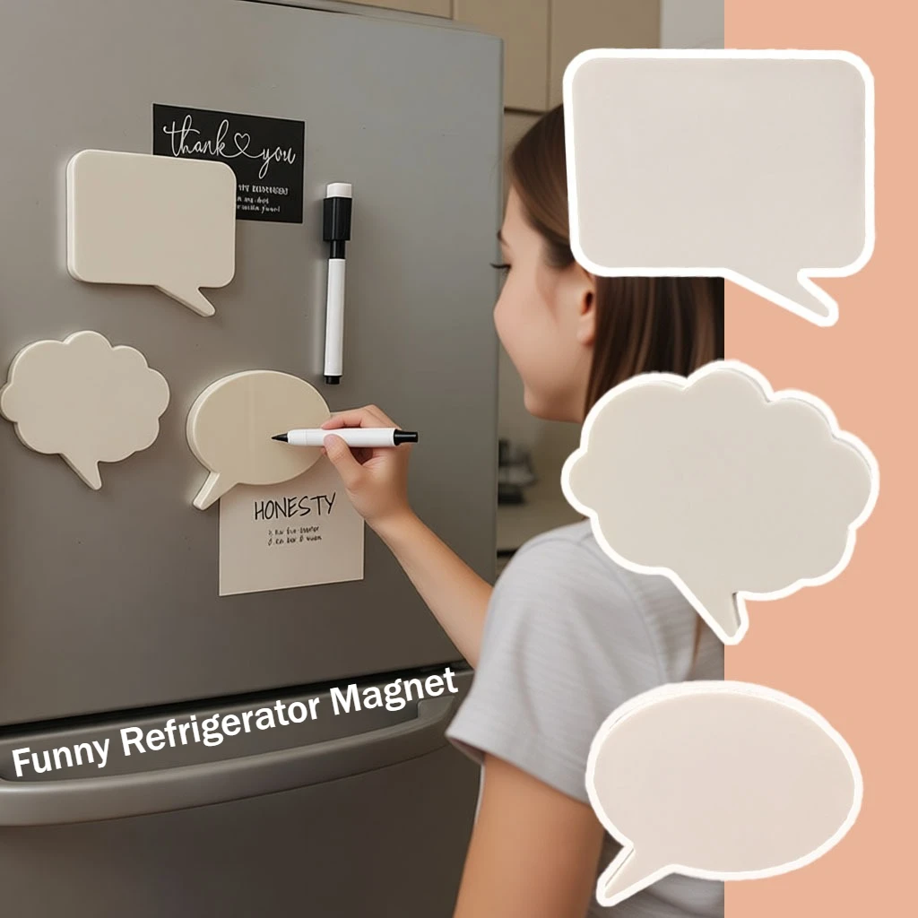 5pcs Funny Can Write Eraserable Refrigerator Magnets Blackboard ...