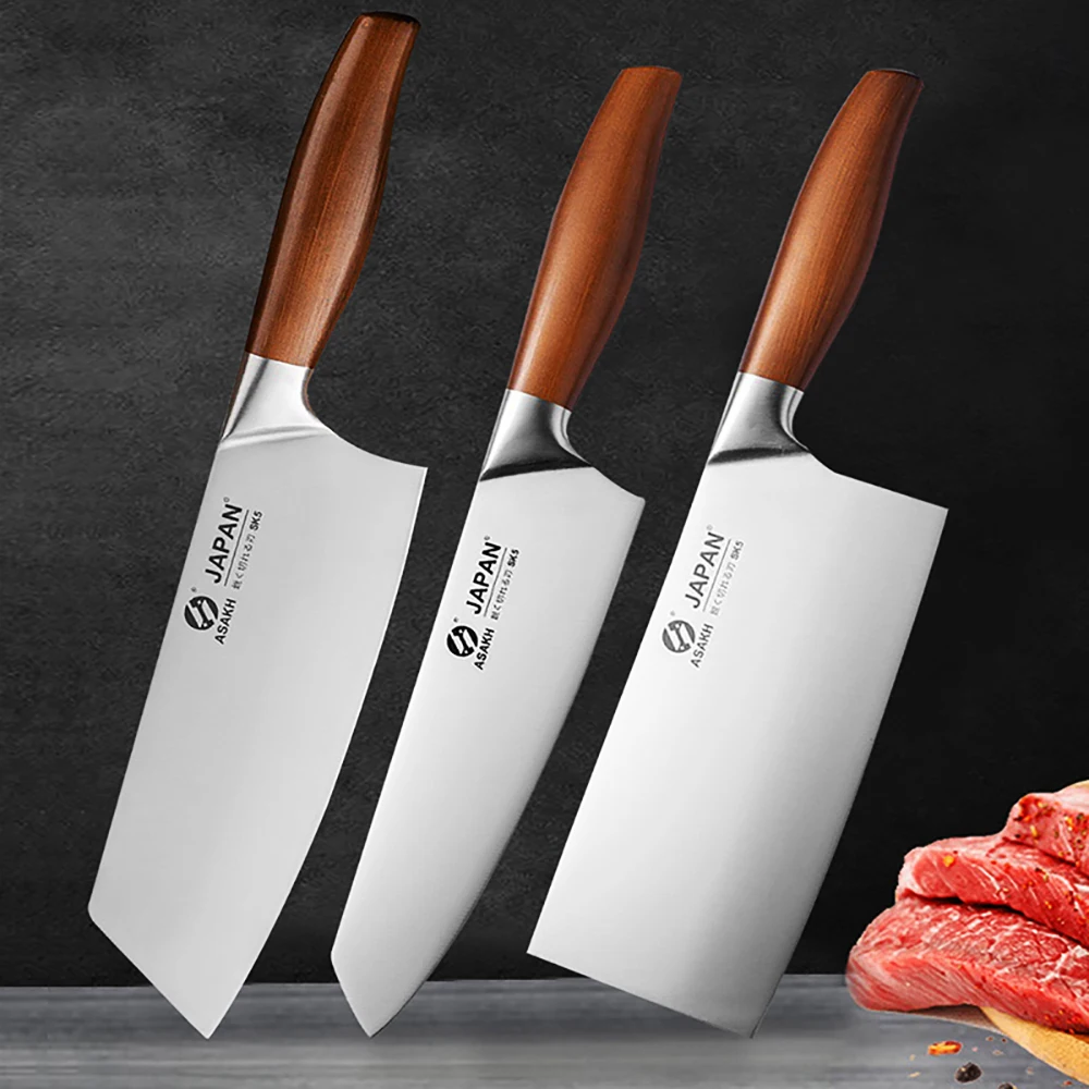 Chef facas de cozinha japonês conjunto faca carne peixe talhante cortar ...