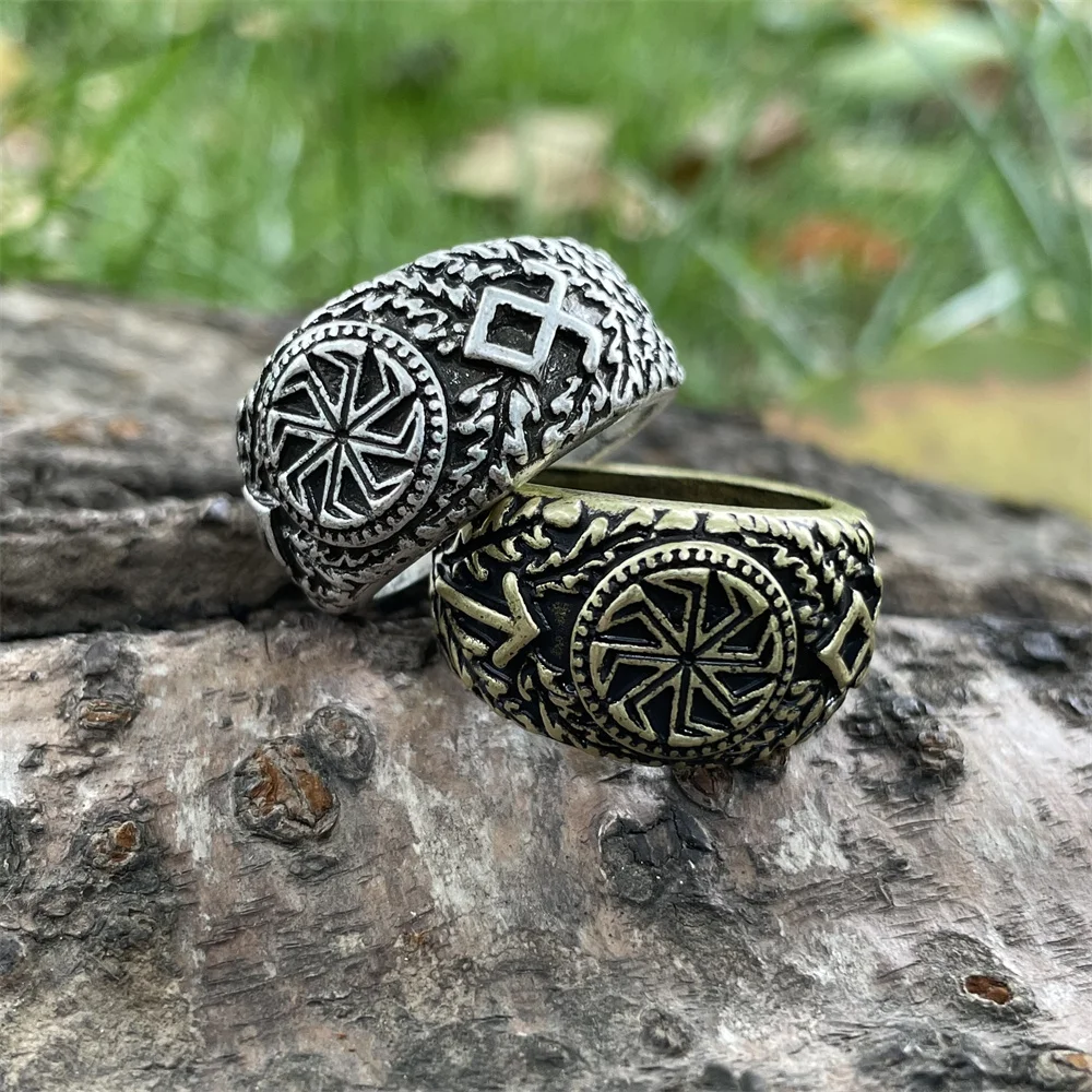 Slavic-Kolovrat-Symbol-Norse-Runes-Teiwaz-And-Othila-Viking-Ring ...