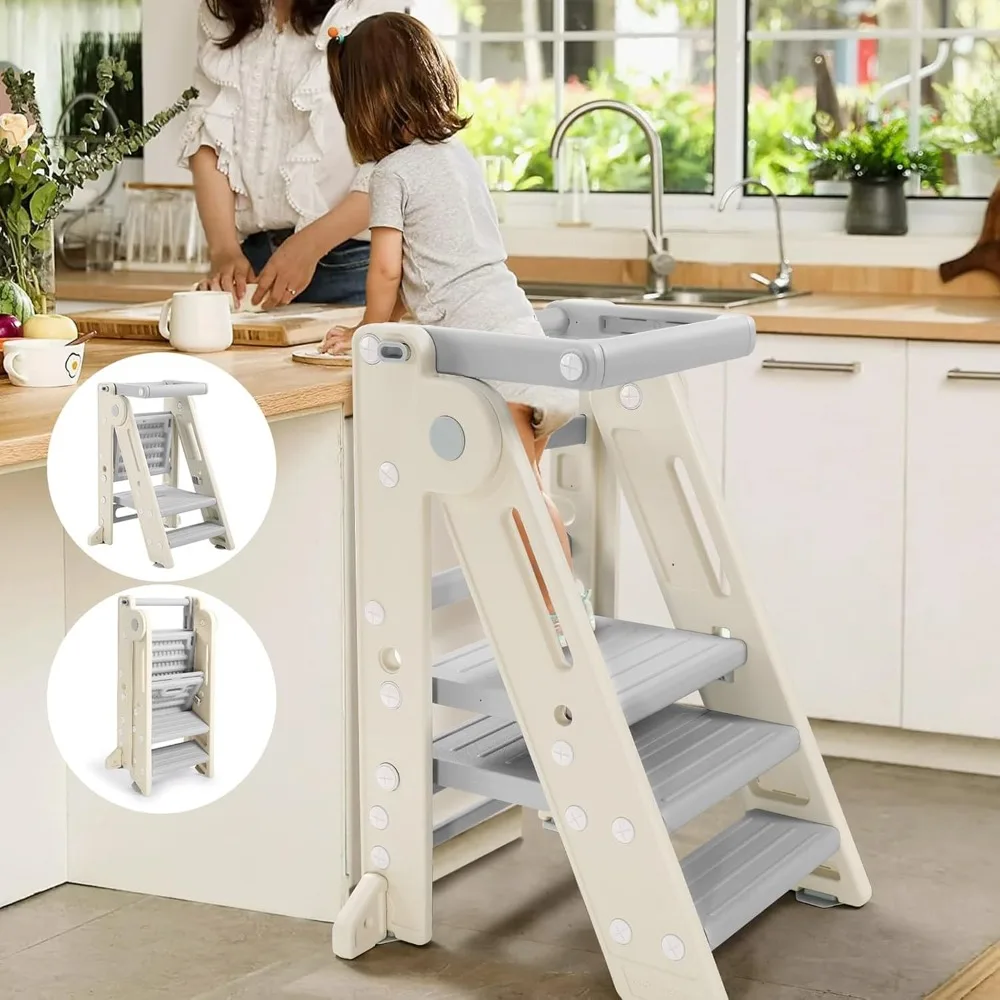 Gimars-Foldable-Toddler-Kitchen-Step-Stool-Helper-for-Kids-Ages-2-6 ...
