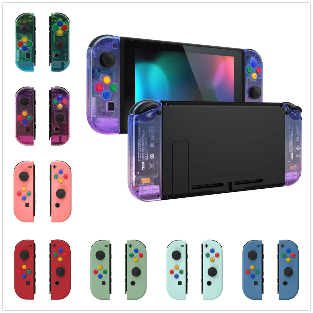 Extremerateハンドヘルドコントローラとセットボタンdiy交換用シェルケースnsスイッチjoycon & oled joycon ...