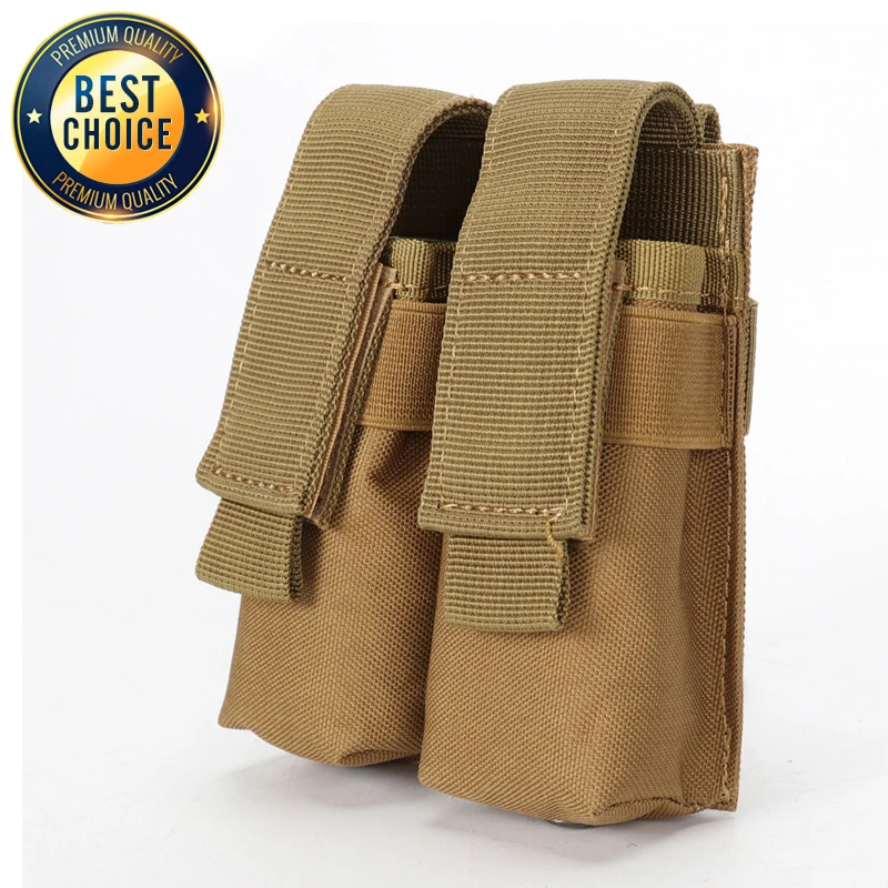 Nylon-Double-M4-5-56-9mm-Magazine-Clip-Pocket-Molle-System-Double-Stack ...