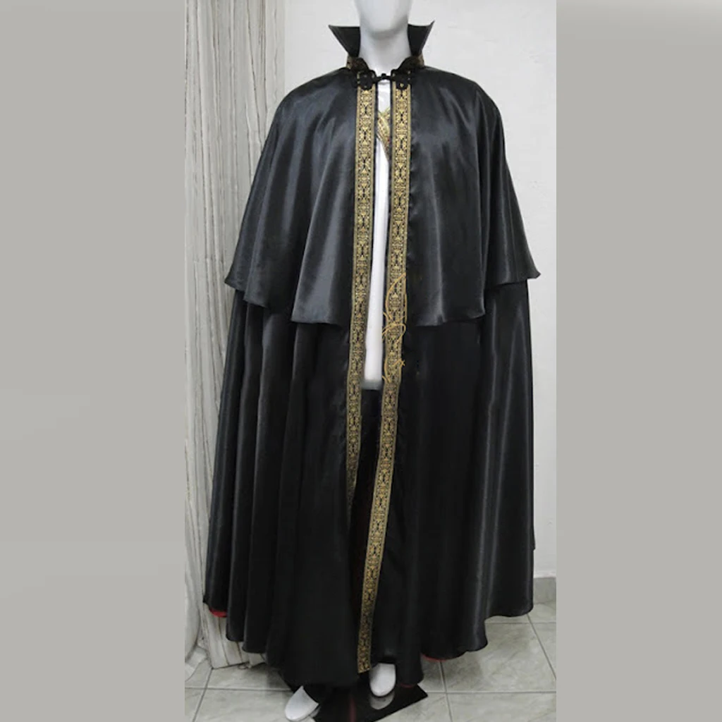 Medieval-Gothic-Stand-Collar-Cloak-King-Prince-Cospaly-Cloak-Festive ...
