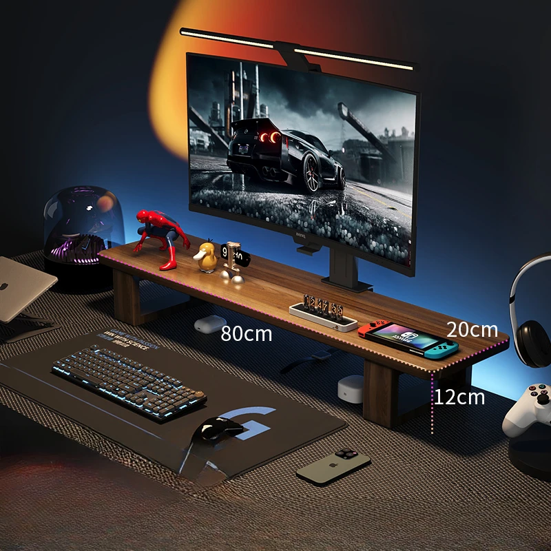 Monitor-de-computadora-de-Color-nogal-negro-recomendado-estante-elevado ...