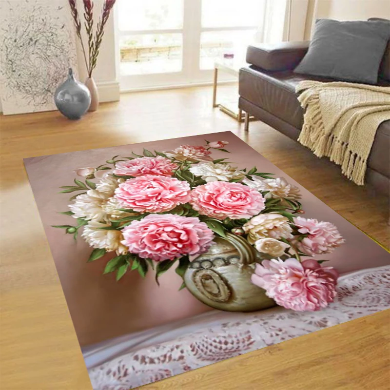 3D-Print-Rose-Peony-Flower-Living-Room-Rug-Home-Entrance-Carpet-Door ...