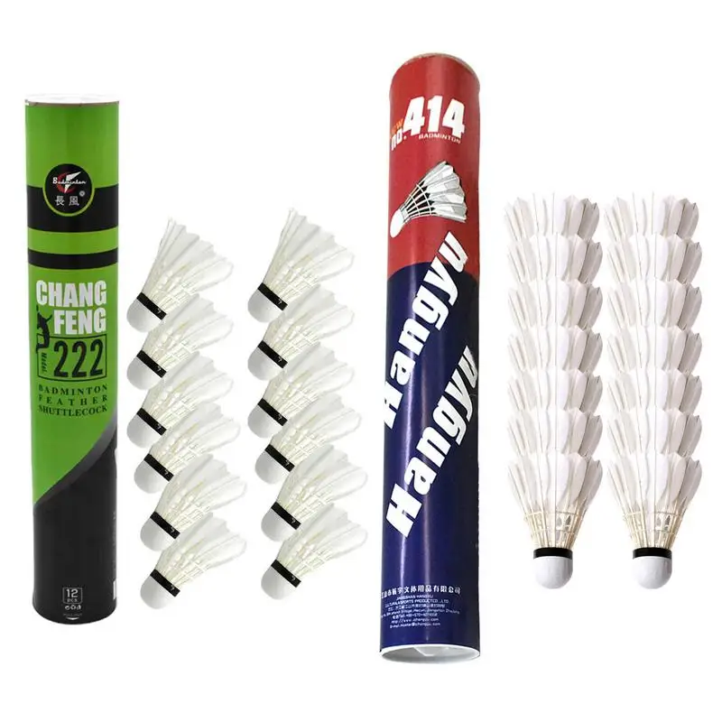 Shuttlecock-Badminton-12Pcs-Badminton-Shuttlecocks-Duck-Feather ...