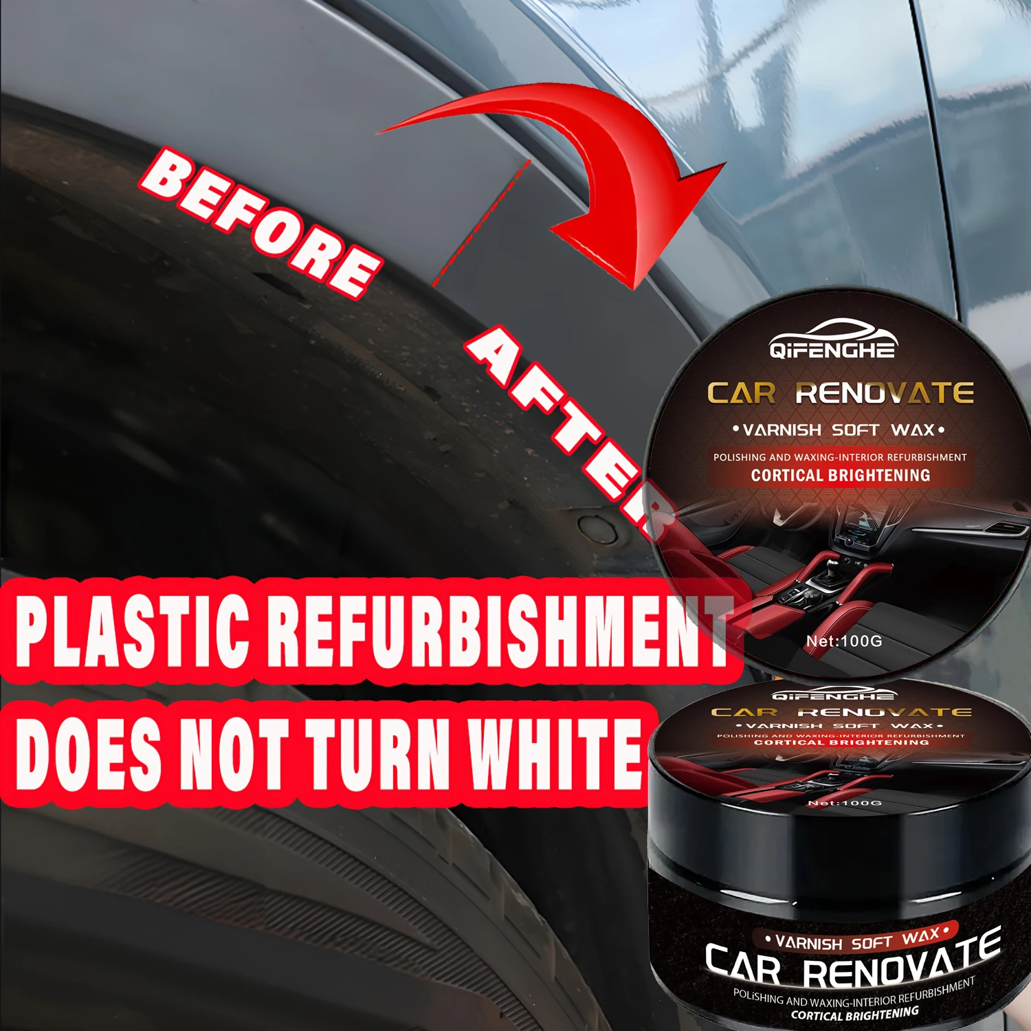 QIFENGHE-Crystal-Clear-Car-Plastic-Restorer-Auto-Interior-Panel-Renewal ...