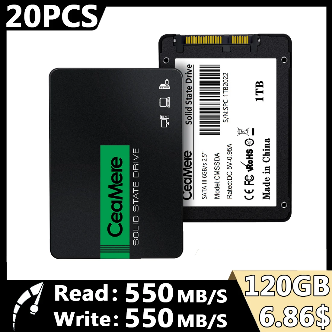 20PCS-SSD-CeaMere-120GB-128GB-240GB-256GB-480GB-512GB-1TB-Para-Laptop ...