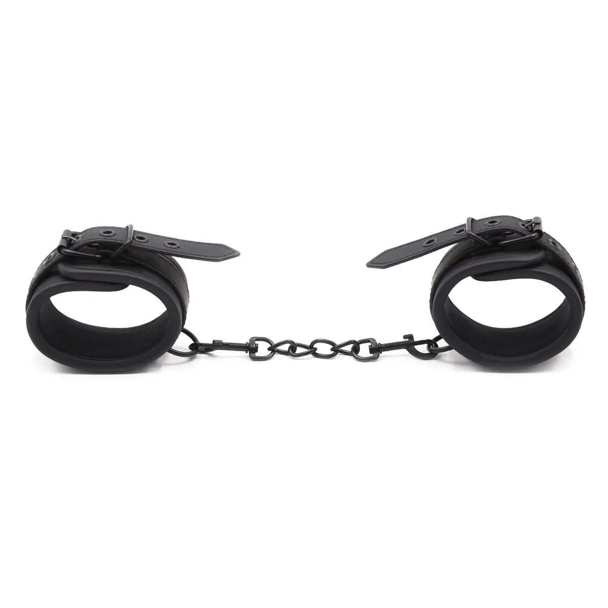 Menottes de cheville en série noire solide collier SM BDSM contraintes ...