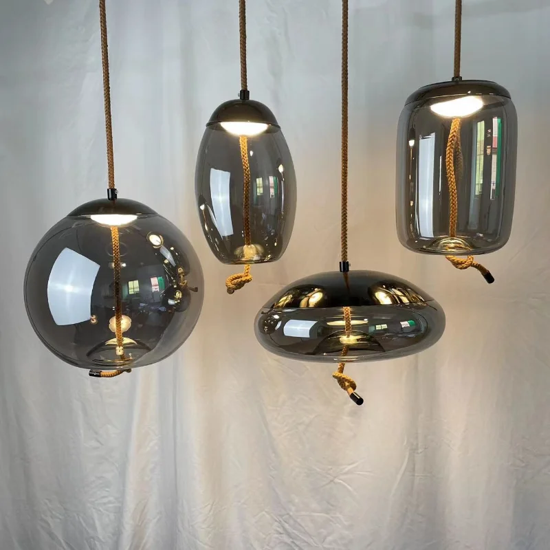 Scandinavian-BROKIS-Knot-Pendant-Lights-Bedside-Nordic-Luminaria-Glass ...