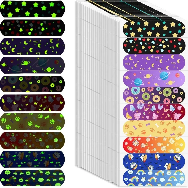 20pcs Cartoon Noctilucent Band Aid Luminous Sticking Plaster Night Glow ...