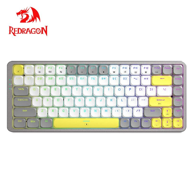 REDRAGON TL84 B RGB USB Mini Slim Ultra Thin Wired Mechanical Gaming Keyboard Red Blue Switch 84 ...