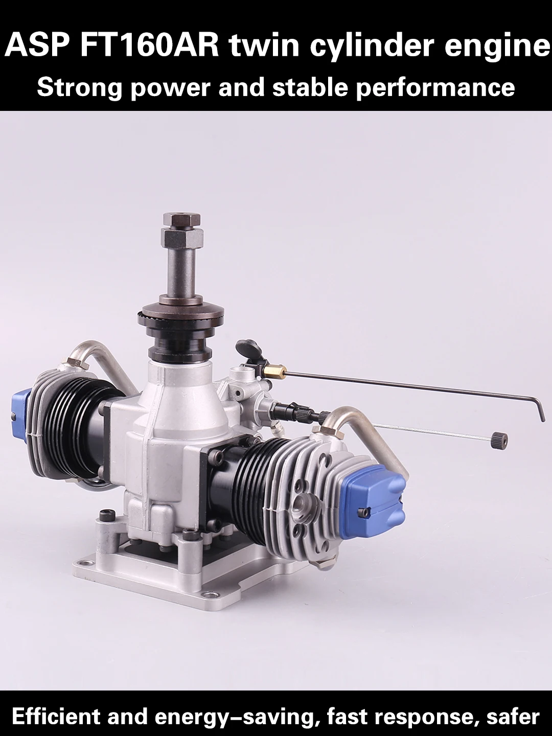 ASP-FT160AR-Dual-Cylinder-Methanol-Engine-Four-Stroke-20cm-Model-Oil ...