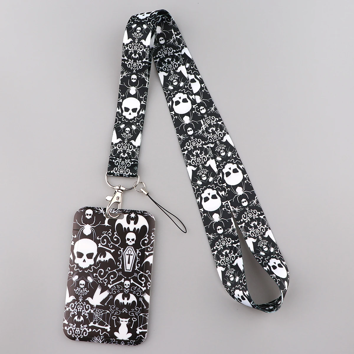 KKZ335-Scary-Skull-Halloween-For-Key-Neck-Strap-Lanyard-Card-ID-Badge ...