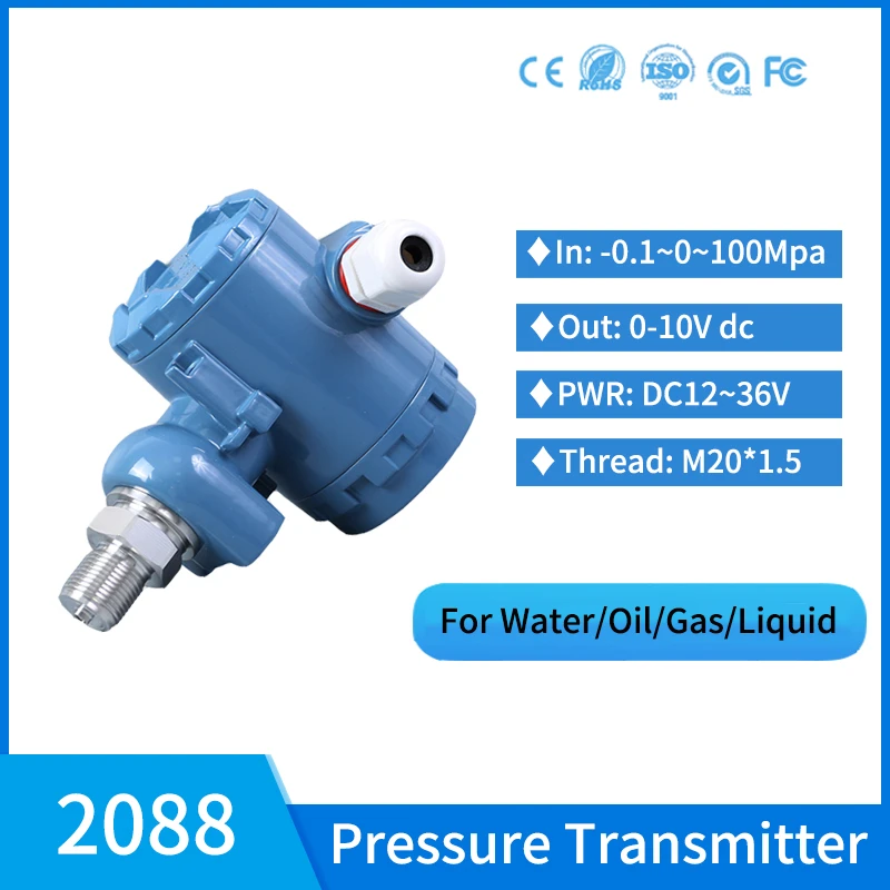 0 10 bar Absolute 0 10V Static Pressure Sensor Pneumatic Pressure ...