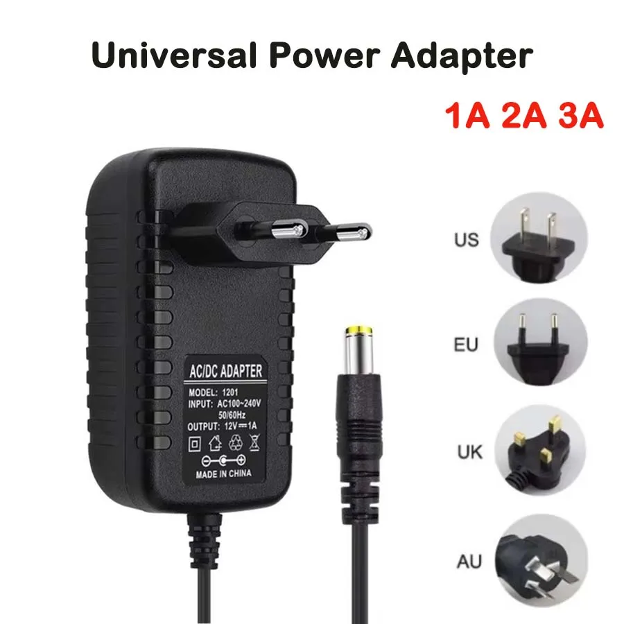1A 2A 3A 12 Volt Power Supply Transformer AC 110V 220V To DC 12V Power ...