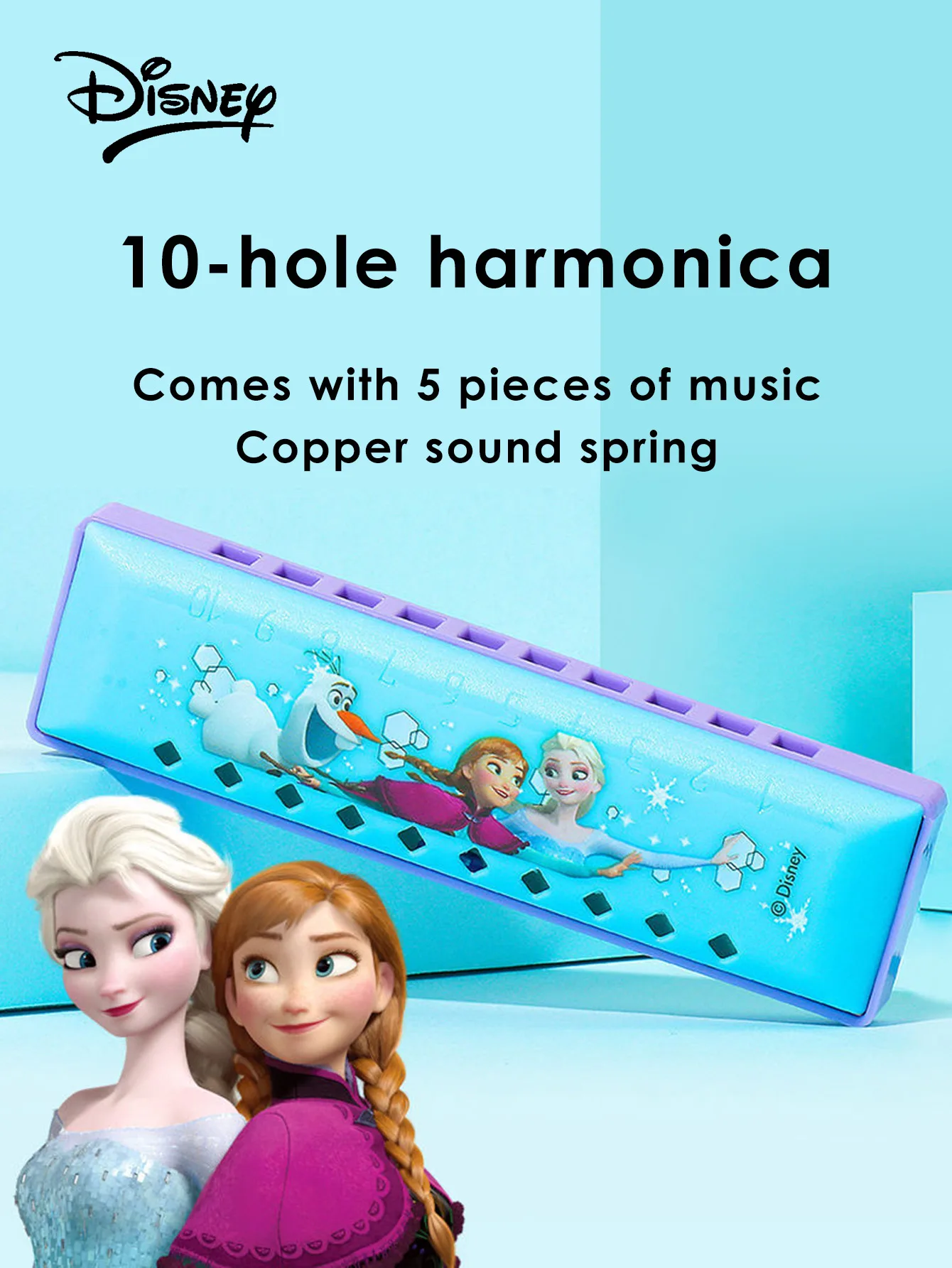 Disney-10-hole-harmonica-for-children-non-toxic-24-hole-beginner-boys ...